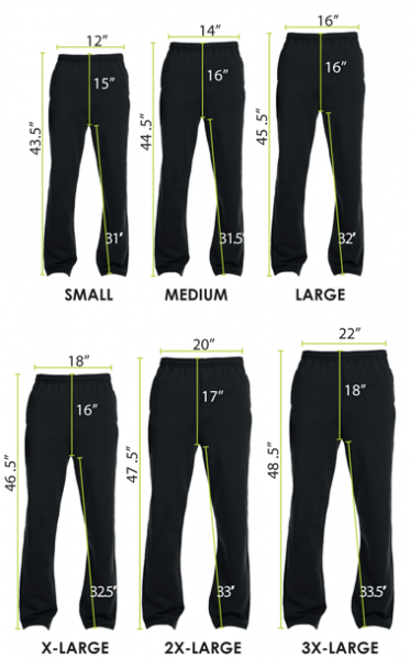 Size Chart - Designs From Jess | The Original Cranky Pants!!!